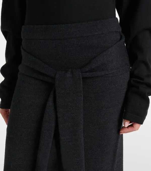 LEMAIRE Wool-blend Midi Skirt