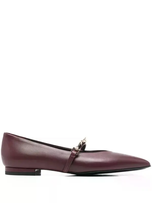 SERGIO LEVANTESI Studded Strap Ballet Flats