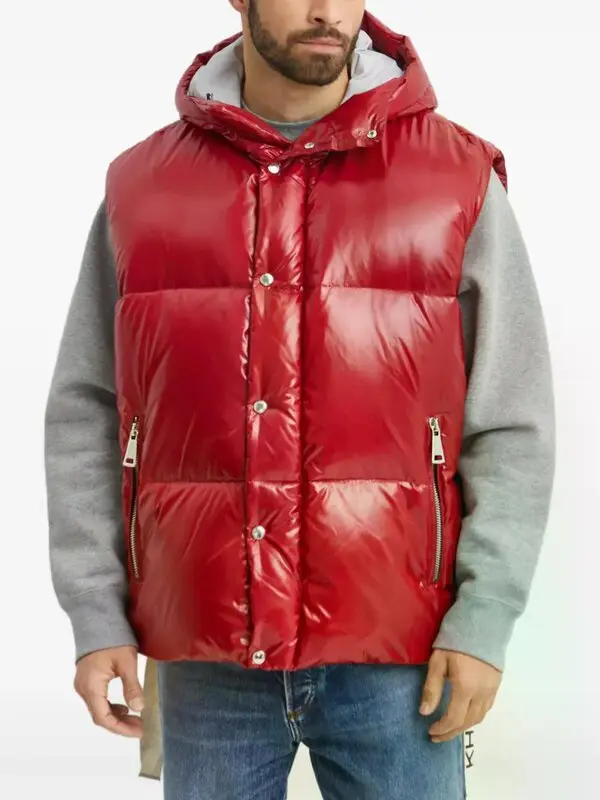 Khrisjoy Hooded Puffer Gilet - Red