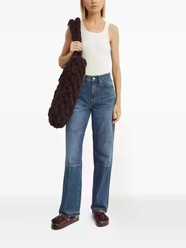 Helmut Lang Embroidered Logo Ribbed Tank Top