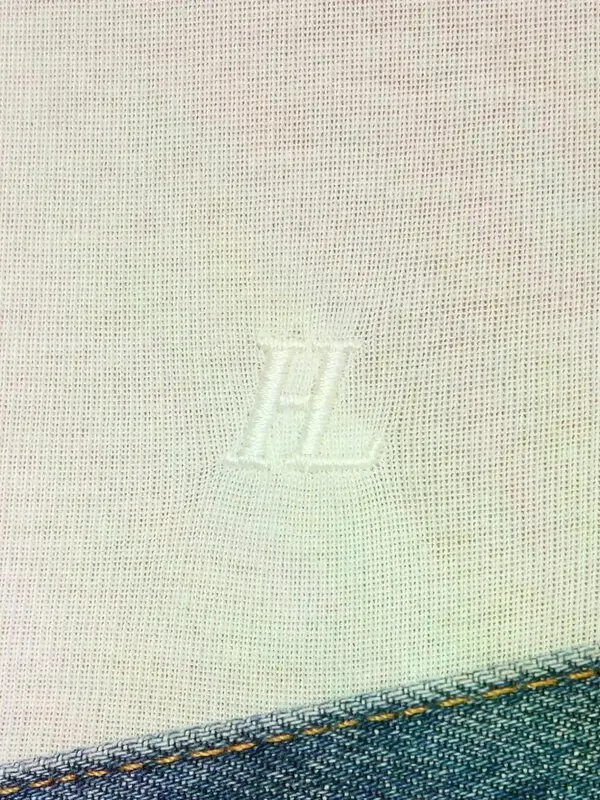 Helmut Lang Embroidered Logo Ribbed Tank Top