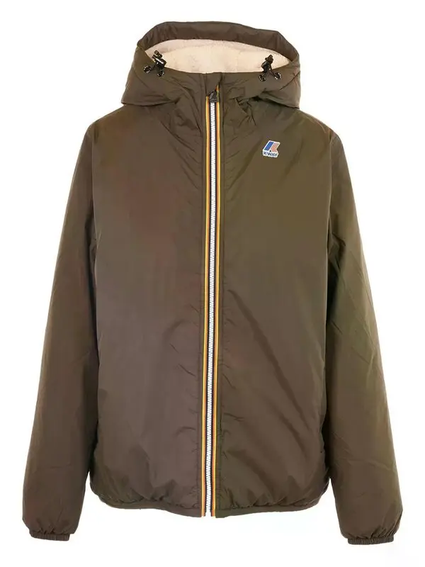 K-WAY Hooded Zip-up Jacket - Brown