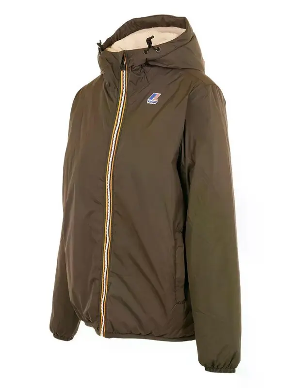 K-WAY Hooded Zip-up Jacket - Brown