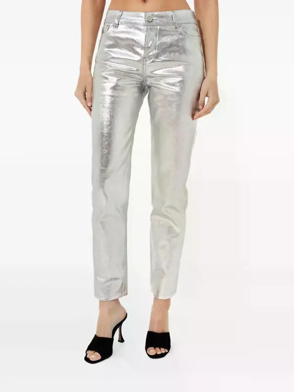 Alexandre Vauthier Metallic Finish Jeans