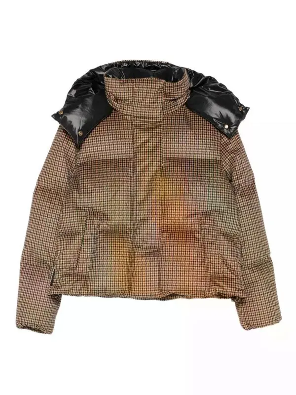 Moncler Quierzy Houndstooth Padded Jacket - Brown