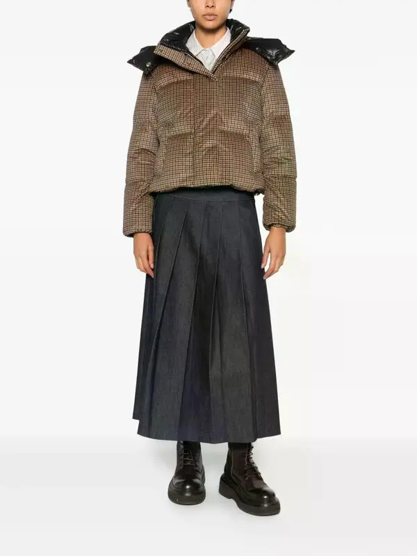 Moncler Quierzy Houndstooth Padded Jacket - Brown