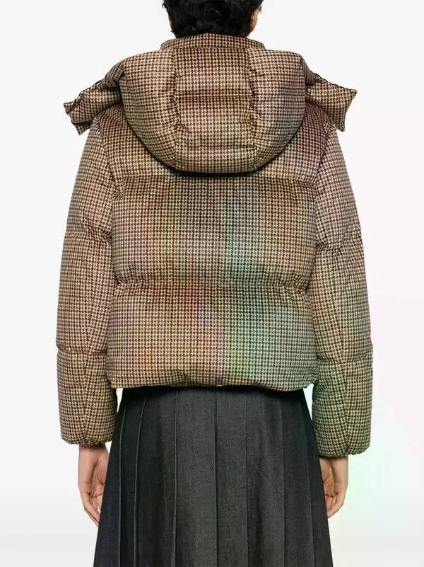 Moncler Quierzy Houndstooth Padded Jacket - Brown