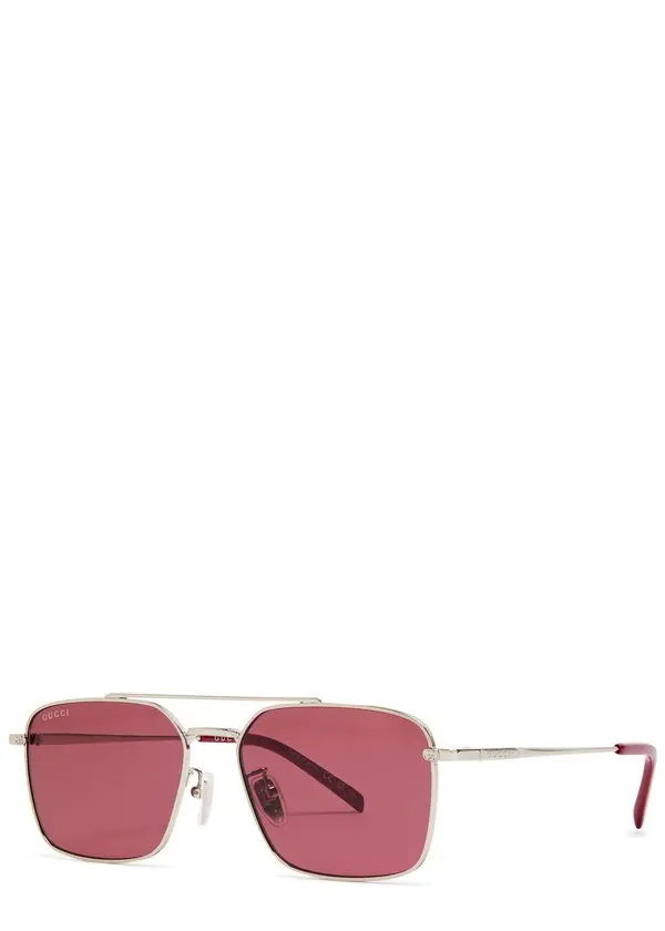 Gucci Aviator Sunglasses - Silver