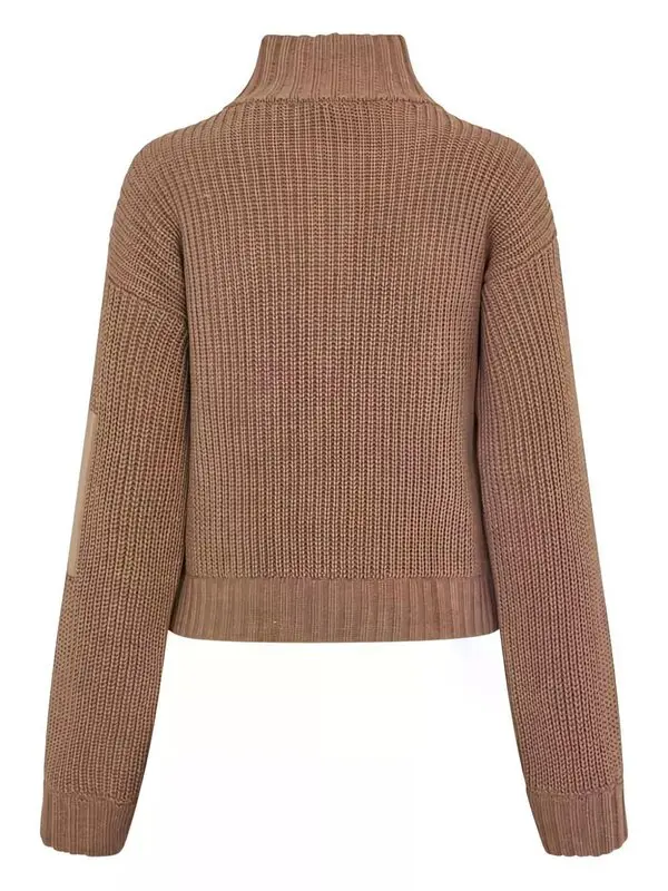 Baum Und Pferdgarten High-neck Half-zip Sweater With Patch Pockets