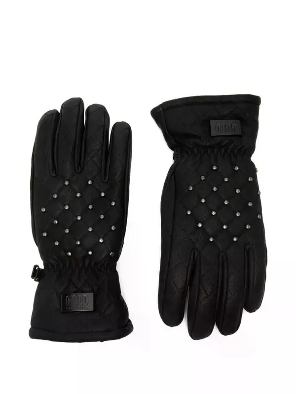 Goldbergh Quilted Embellished Gloves - Black