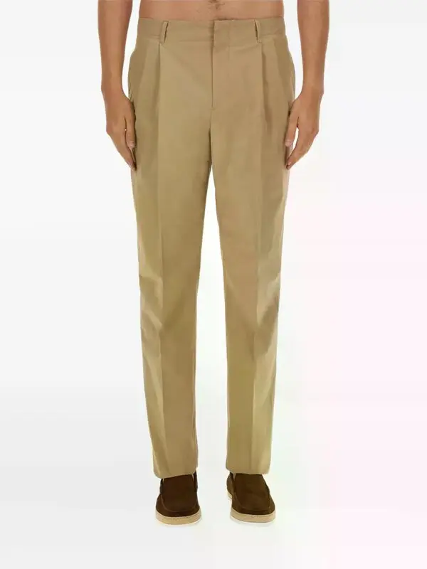 LARDINI Tailored Pleated Trousers - Neutrals