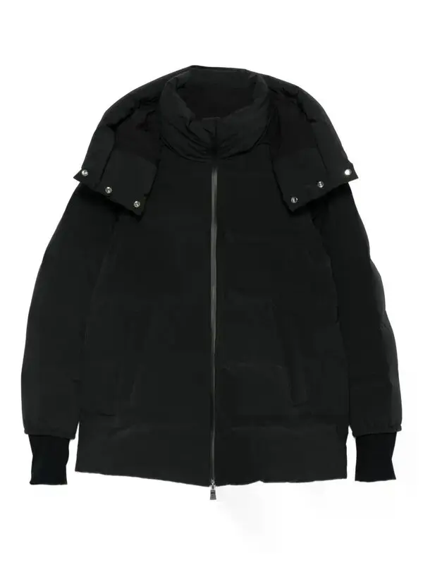 Herno Hooded Zip-up Jacket - Black