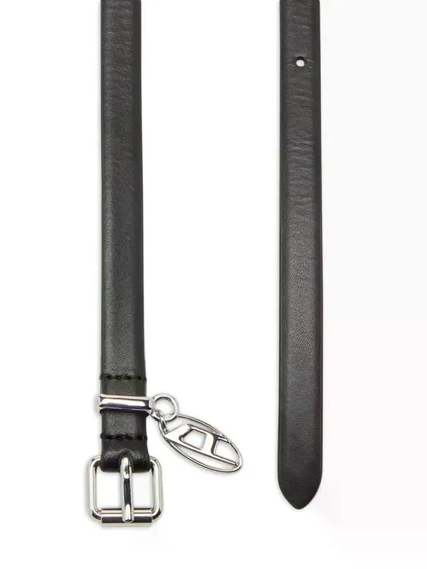 DIESEL® Oval D Charm Leather Belt