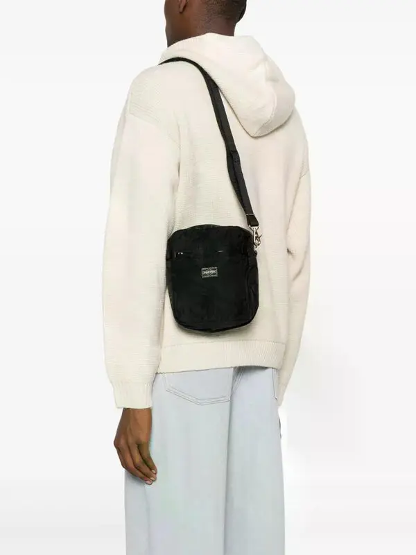 PORTER-YOSHIDA & CO Logo-tag Messenger Bag - Black