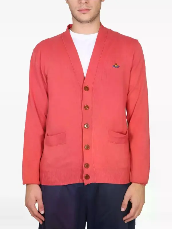 VIVIENNE WESTWOOD Patch-pocket Buttoned Cardigan - Red