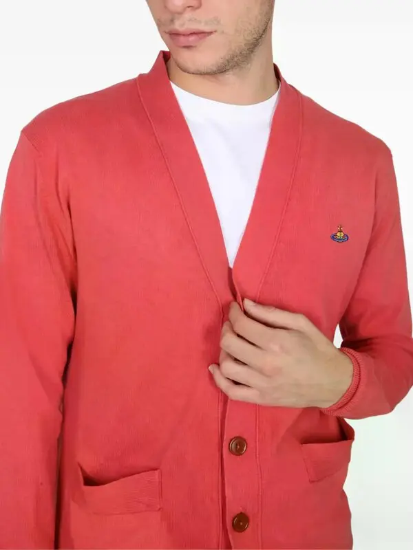 VIVIENNE WESTWOOD Patch-pocket Buttoned Cardigan - Red