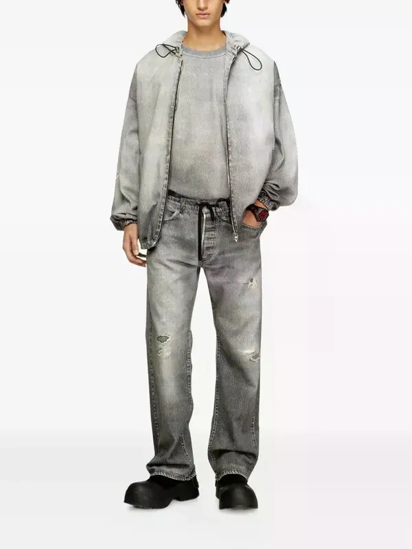 DIESEL® D-reel Jeans With Drawstring Waist - Grey