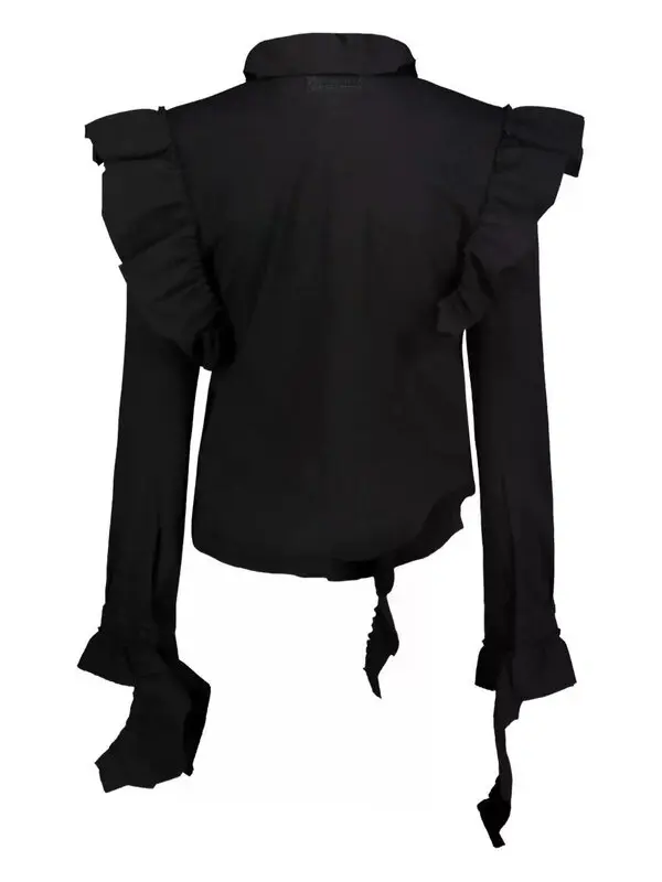 Vetements Ruffled Deconstructed Blouse - Black