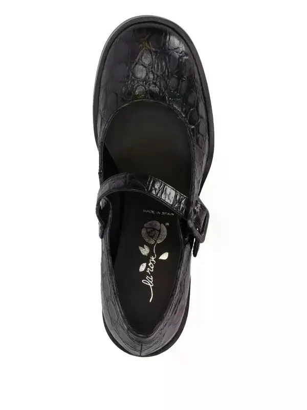 LA ROSE Cristin Mercedes Reptile-effect Pumps
