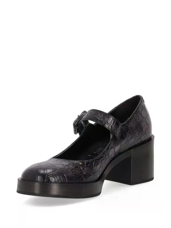 LA ROSE Cristin Mercedes Reptile-effect Pumps