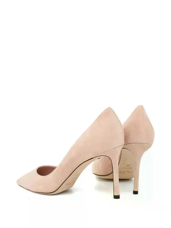 JIMMY CHOO Romy 85 Suede Pumps - Neutrals