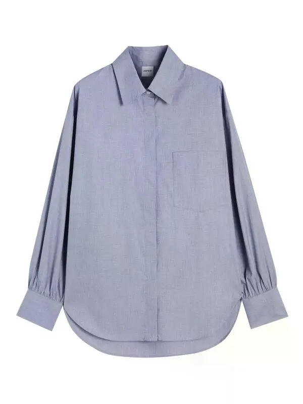 Aspesi Long-sleeve Shirt With Chest Pocket - Blue