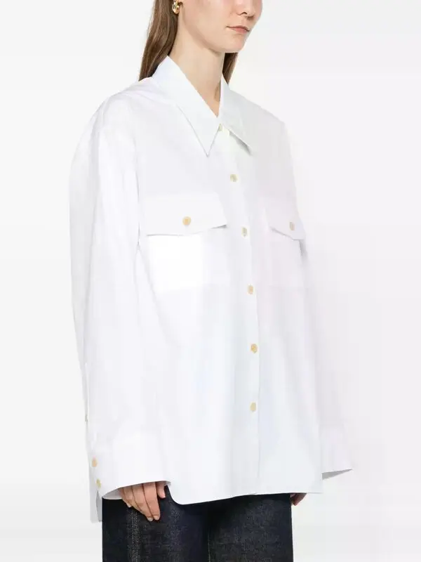 Khaite Cotton Pocket Shirt