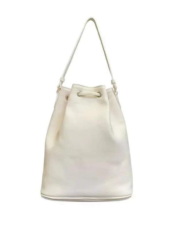 LA ROSE Drawstring Pocket Bucket Bag - Neutrals