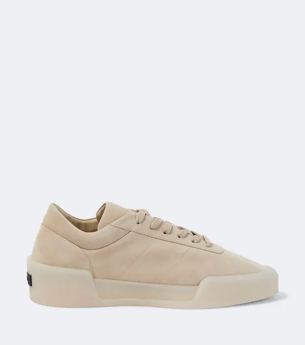 Fear Of God Aerobic Low Suede Sneakers In Oat - Beige