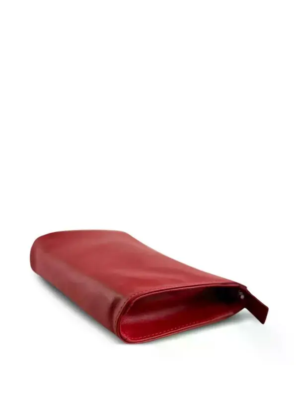 LA ROSE Leather Make-up Bag - Red
