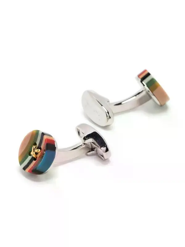 Paul Smith Plaque-detail Metallic Cufflinks