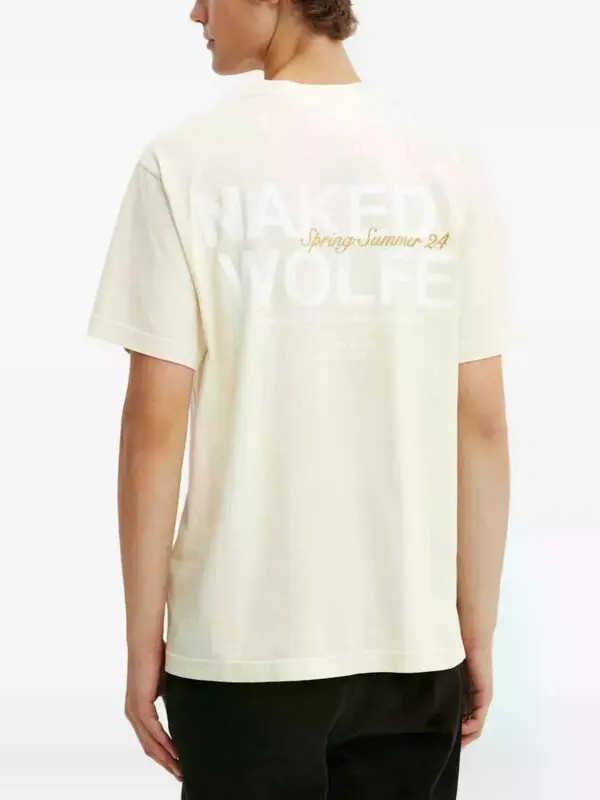 NAKED WOLFE Logo-print T-shirt - Neutrals