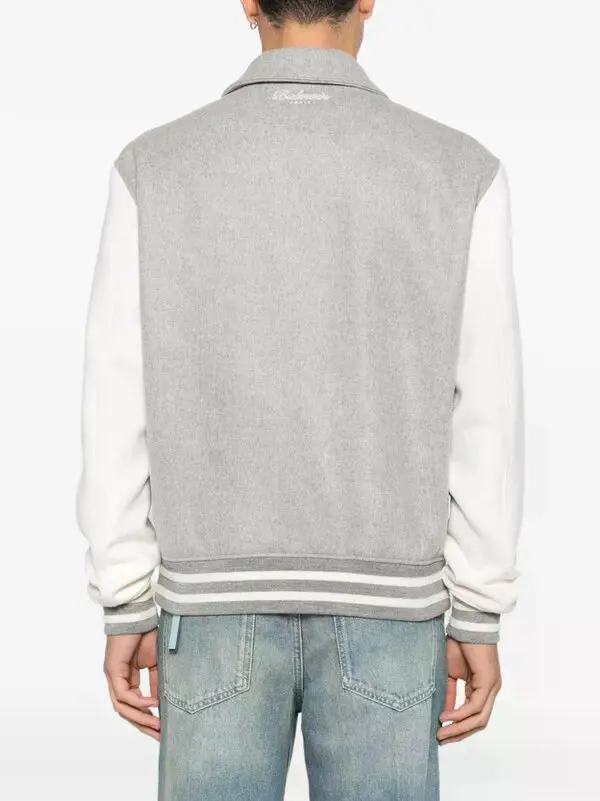 Balmain Long Sleeve Emblem Detail Jacket
