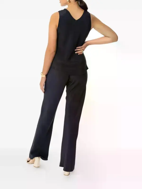 PETER COHEN Sleeveless Round Neck Top - Blue