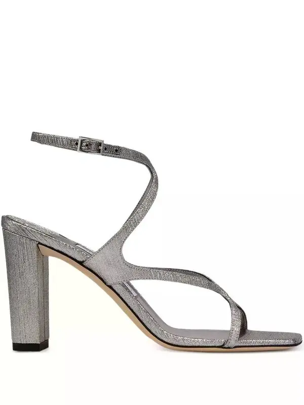 JIMMY CHOO 85mm Azie Sandals - Silver
