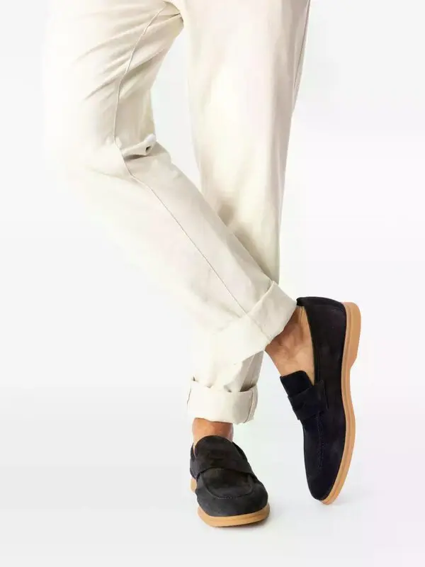 Eleventy Suede Penny Loafers