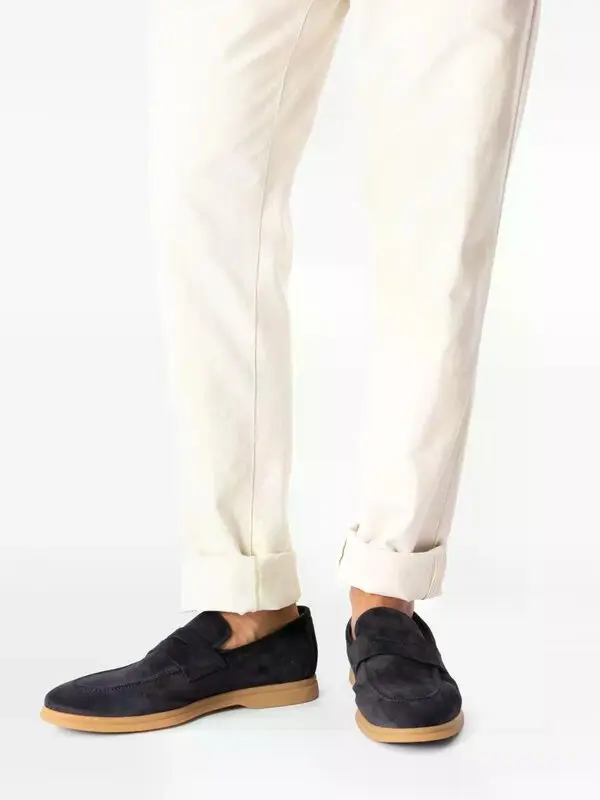 Eleventy Suede Penny Loafers