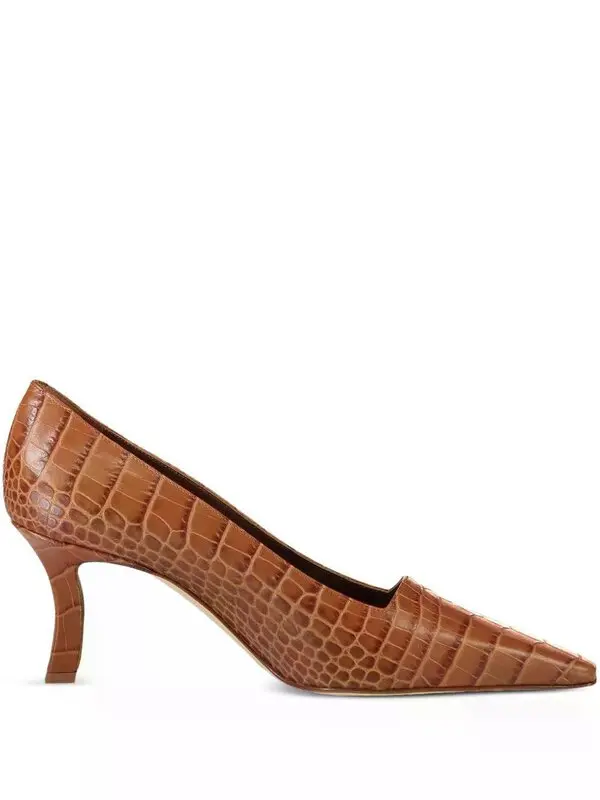Manolo Blahnik 70mm Morailo Crocodile-effect Pumps
