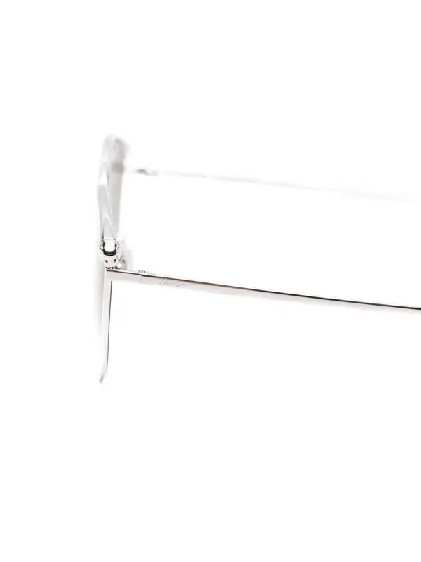Cartier Oval Frame Sunglasses - Silver