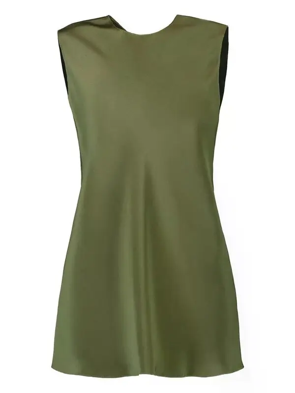 PETER COHEN Sleeveless Satin Top - Green