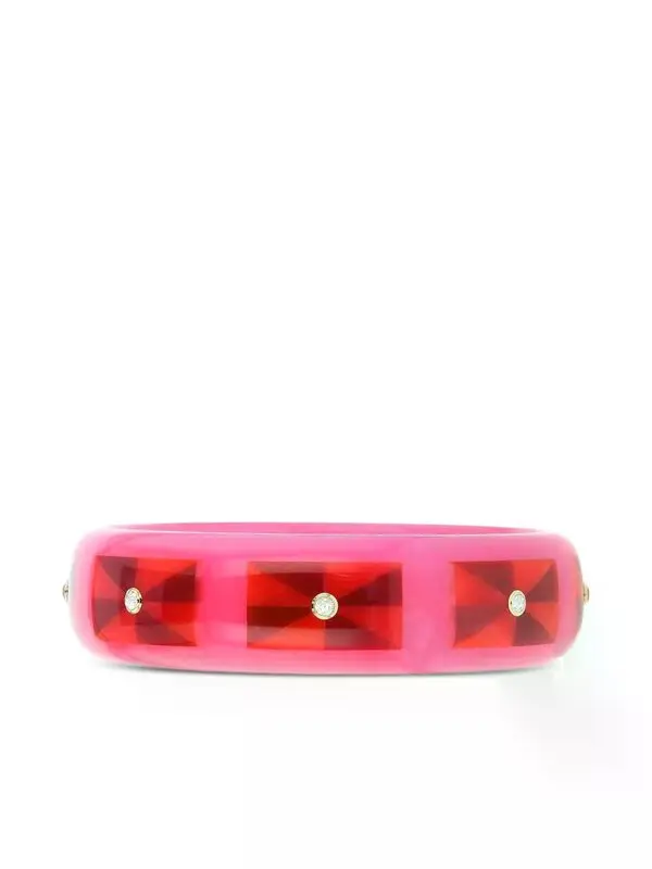 Mark Davis 18k Yellow Bakelite Bracelet With White Topaz - Gold