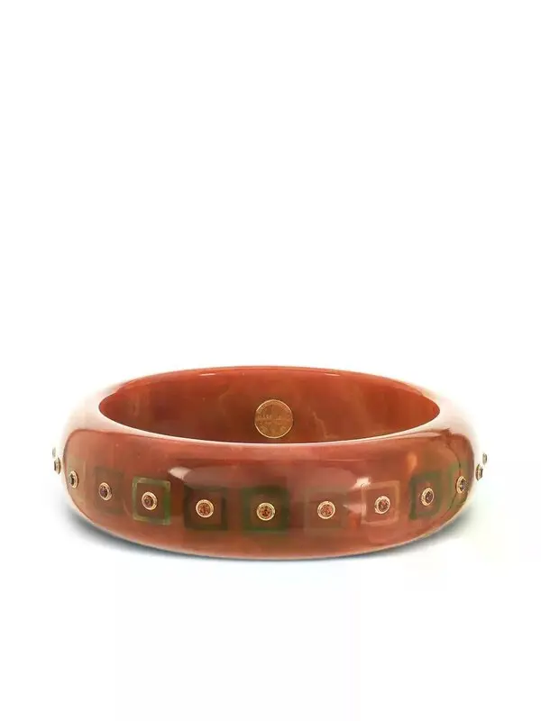 Mark Davis 18k Yellow Spessartite Garnet Bangle - Gold