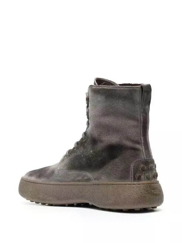 TOD'S Gommino Suede Lace-up Boots
