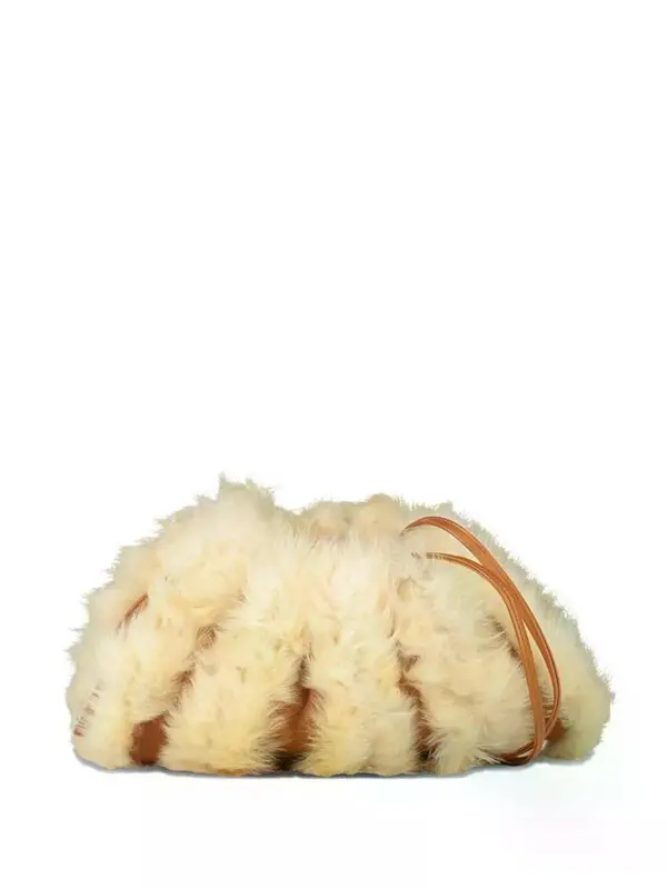 Ulla Johnson Adria Shoulder Bag With Fur Detailing - Neutrals