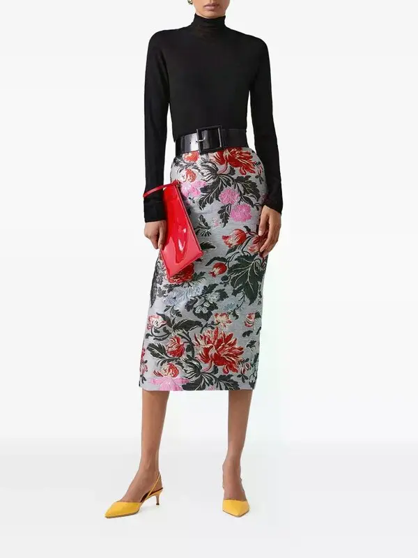Carolina Herrera Sheer Turtleneck Top