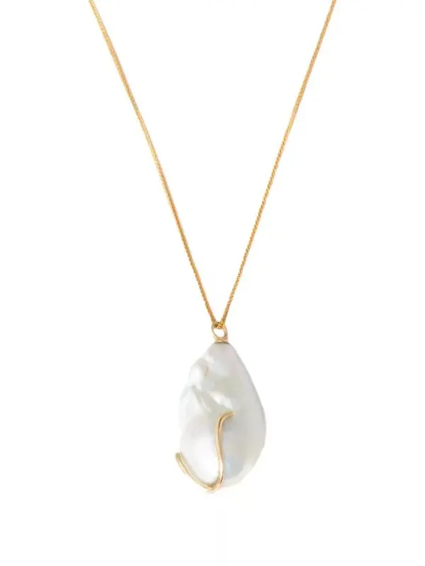 YI COLLECTION 18kt Yellow Gold Baroque Pearl Necklace