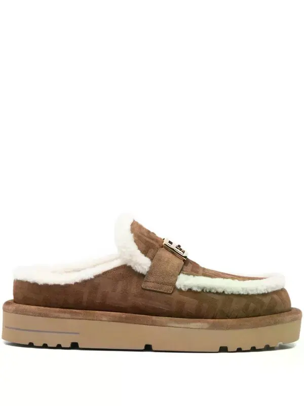 Fendi Logo Buckle Mules