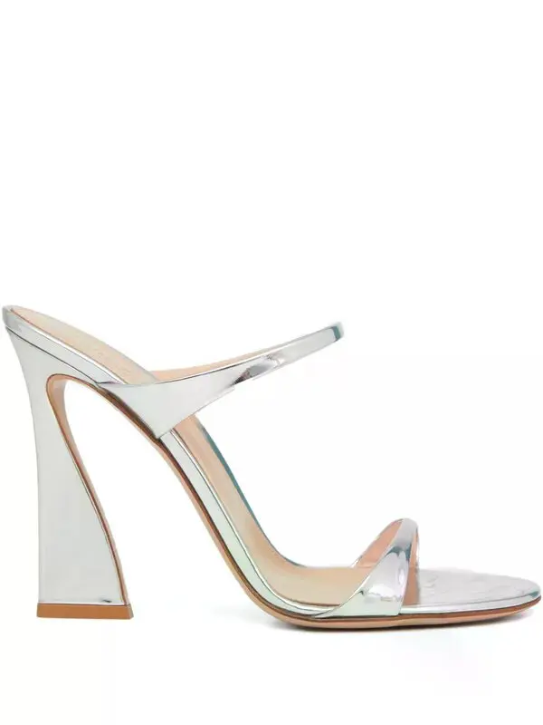 GIANVITO ROSSI Metallic Strappy Heeled Sandals