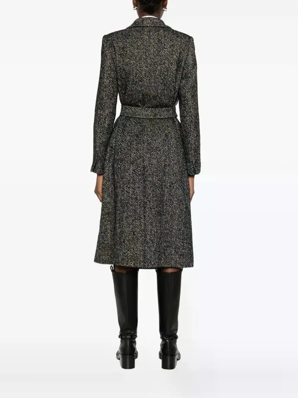 Tagliatore Double-breasted Herringbone Coat