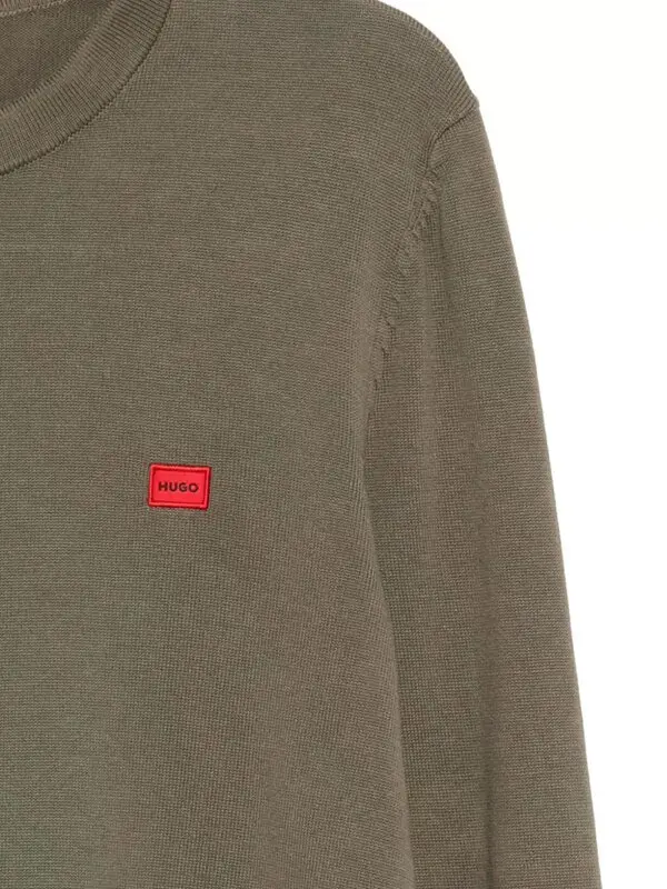 Hugo Logo Embroidered Crew Neck Top